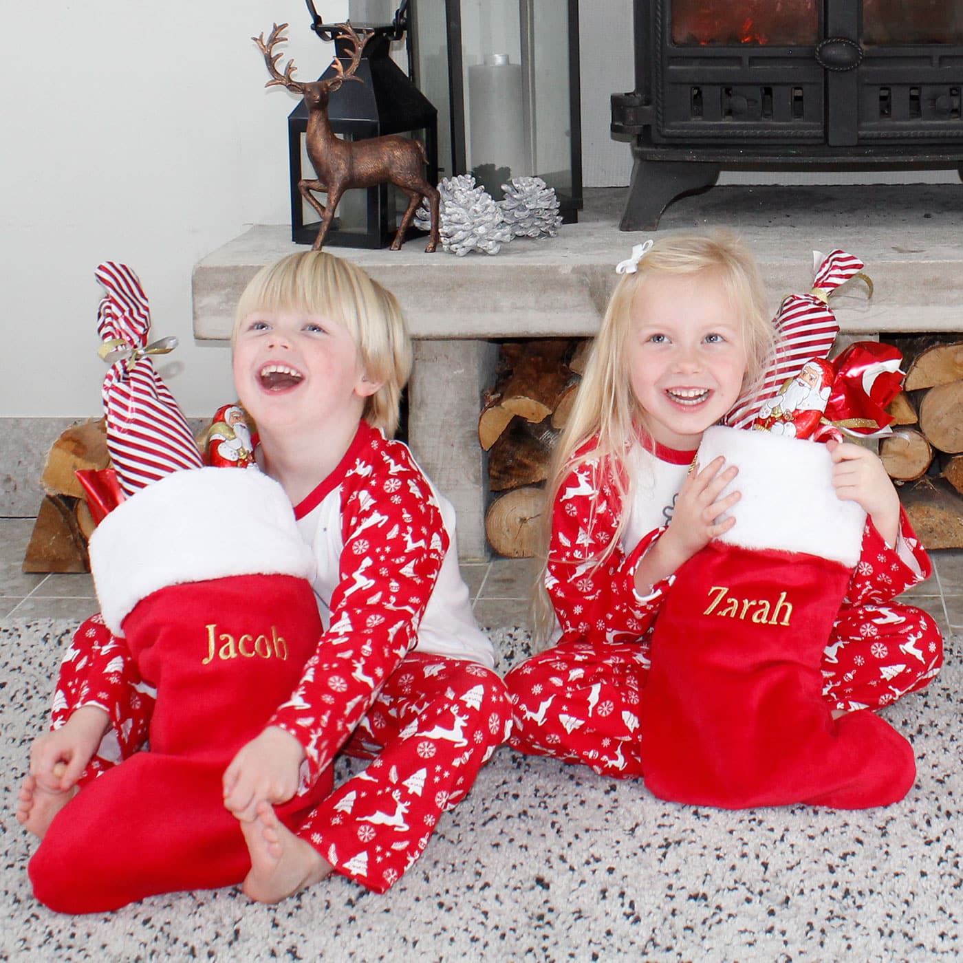 Personalised Traditional Red Christmas Stocking – The Name Shops